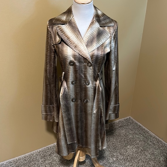 Helene Berman | Jackets & Coats | Helene Berman Reptile Print Satin ...